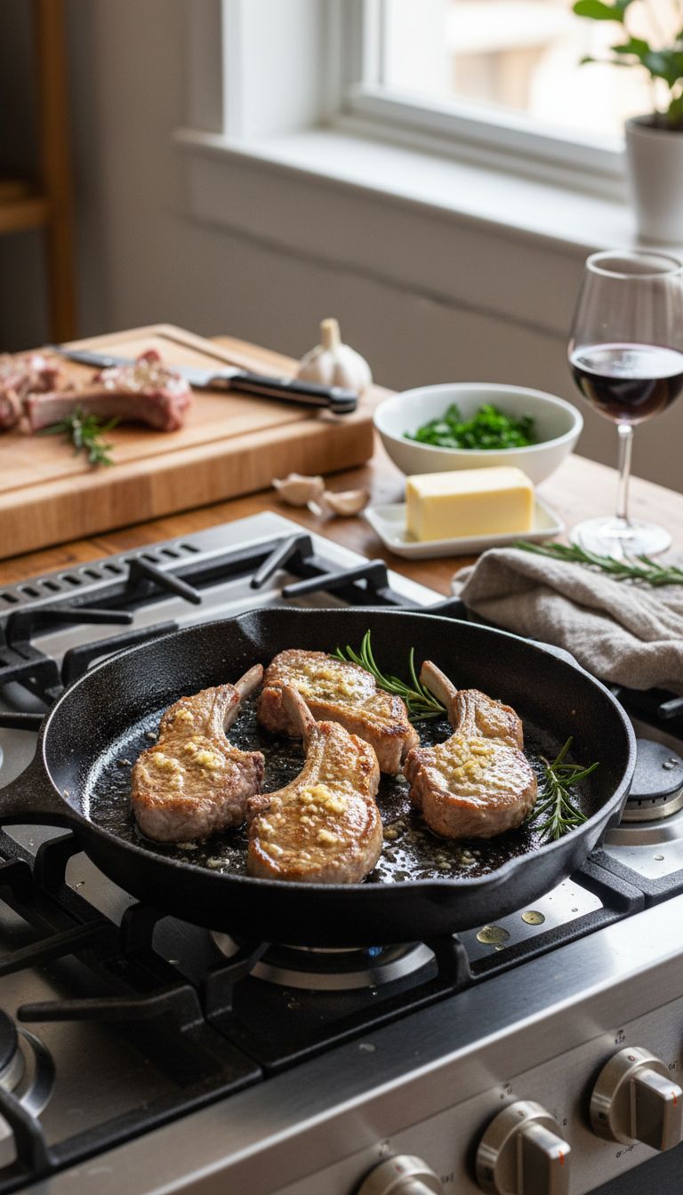 Garlic Butter Lamb Chops – Easy Pan-Seared Recipe